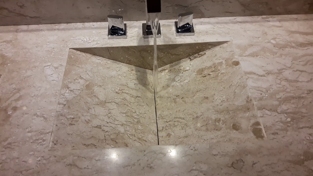 Cuba Esculpida Embutida Modelos com Fundo Reto e Rampa | Casa do Mármore